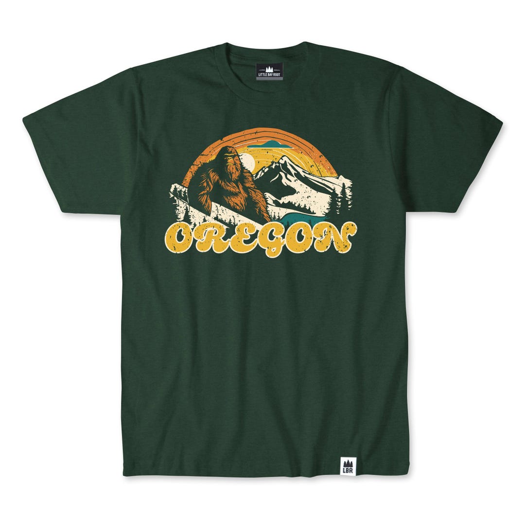 Oregon Cascade Squatch | Adult T-shirt | Bigfoot in the PNW Tee ...