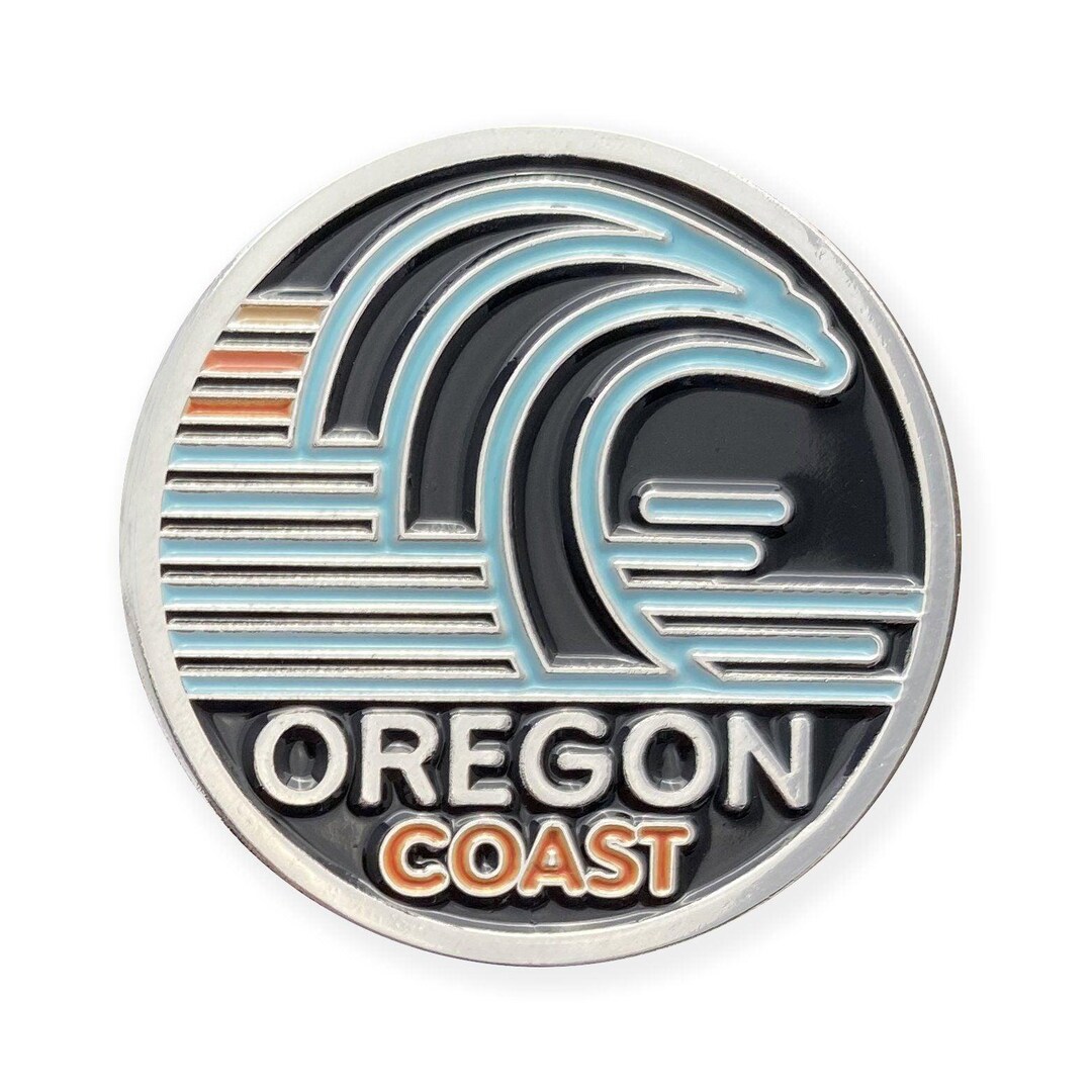 Oregon Coast Surf Enamel Lapel Pin - Etsy