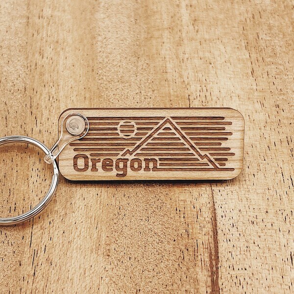 Wooden Key Ring - Etsy