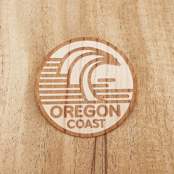 Oregon Coast Surf Wooden Sticker - Etsy