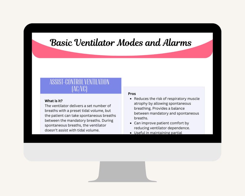 Mechanical Ventilation and Alarms Study Guide for Nurses | Critical ...