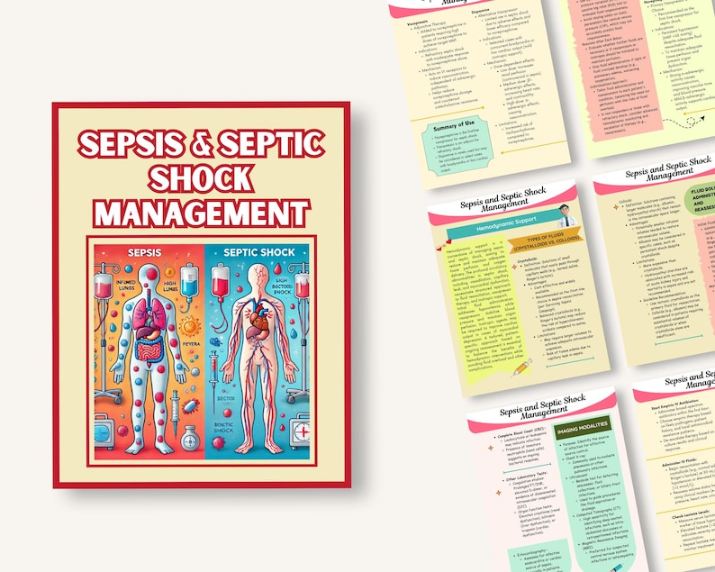 Sepsis and Septic Shock Cheat Sheet, ICU Nursing Notes, Nurse Study ...