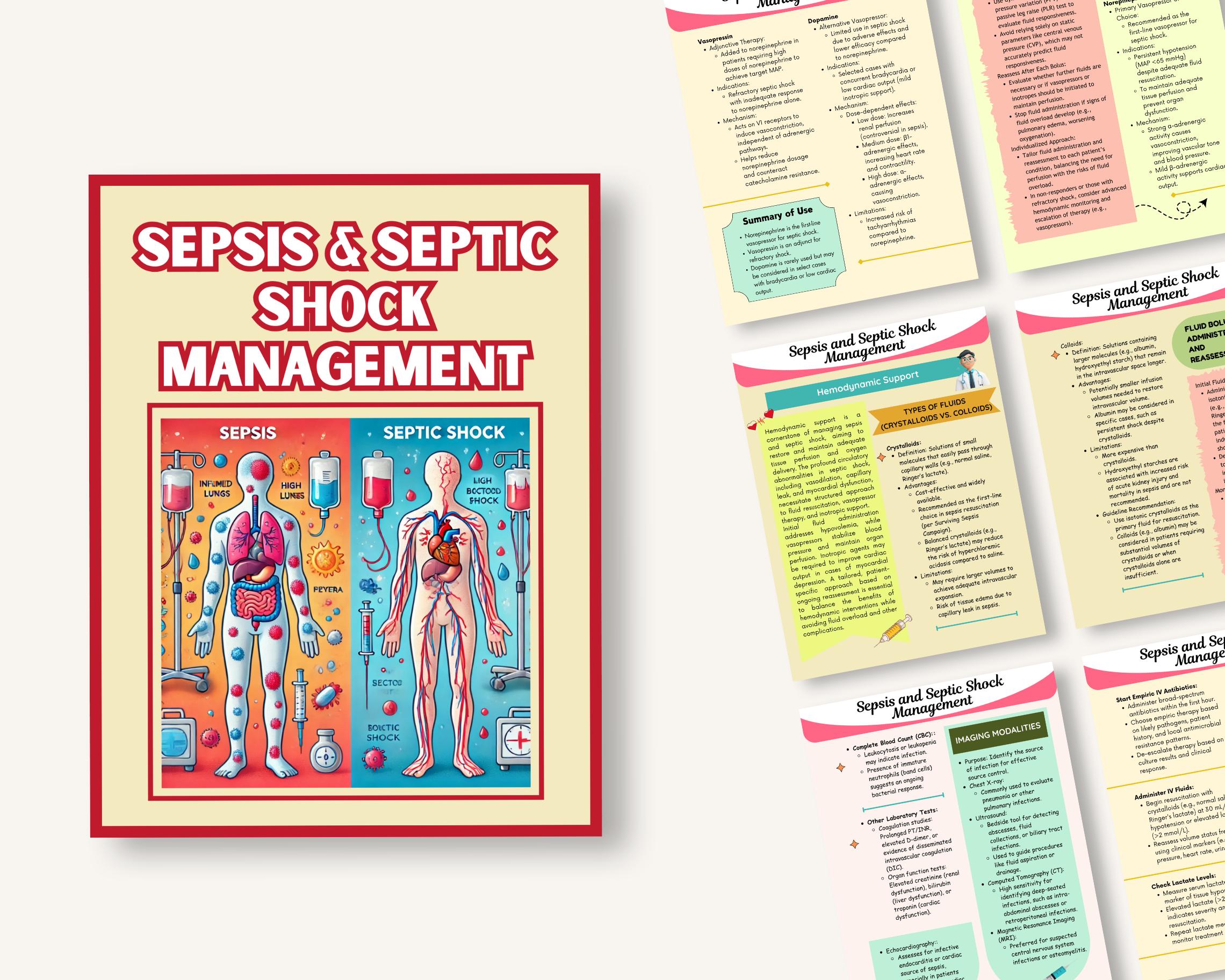 Sepsis and Septic Shock Cheat Sheet, ICU Nursing Notes, Nurse Study ...