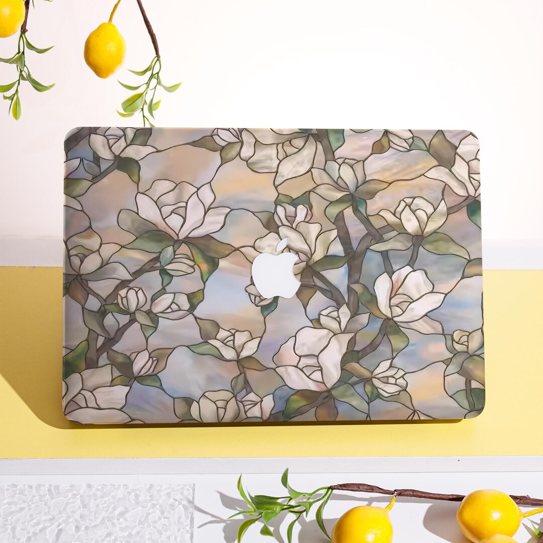 Pretty Glass Floral Hard MacBook Case Protective Laptop Cover for Mac ...