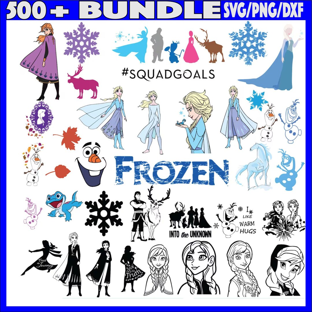 500+ Frozen Svg Bundle- PNG-SVG-DXF - Etsy UK