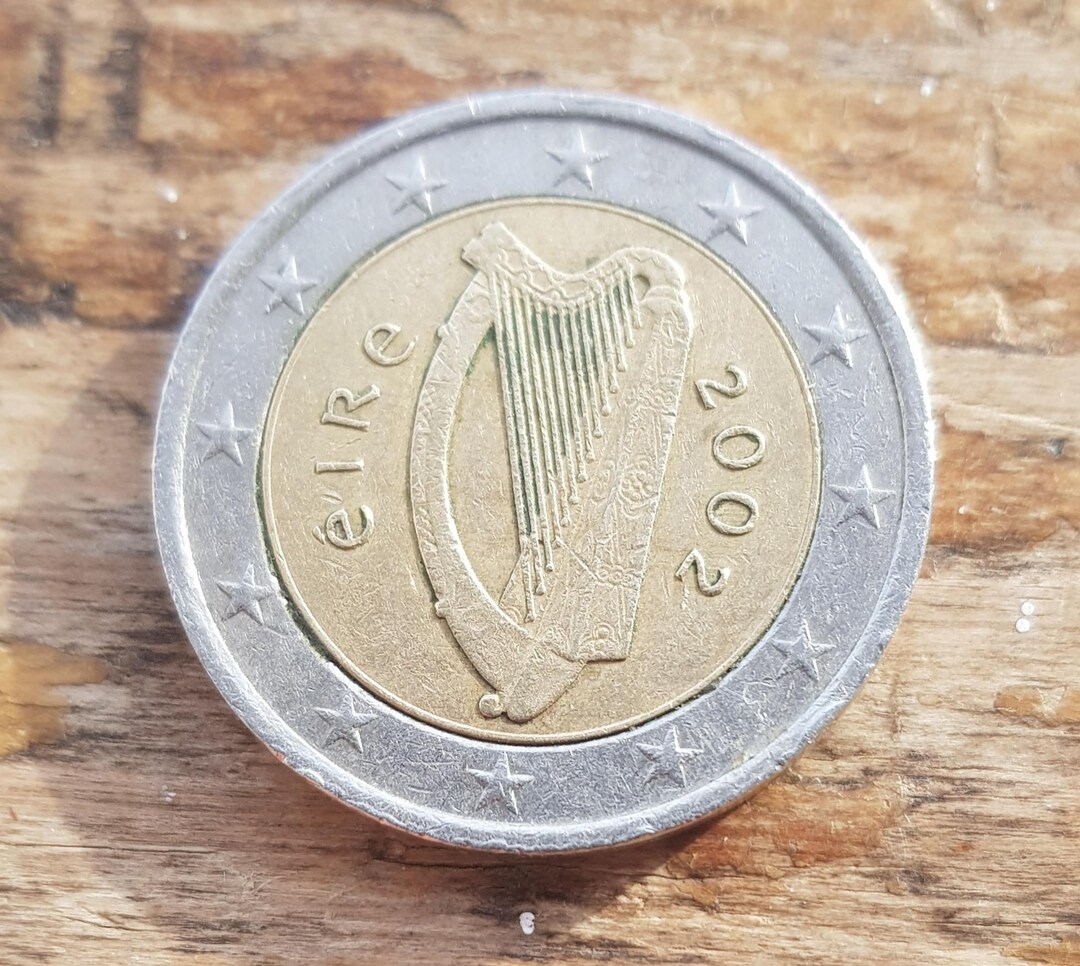2002 Irish Harp 2 Euro Coin... - Etsy