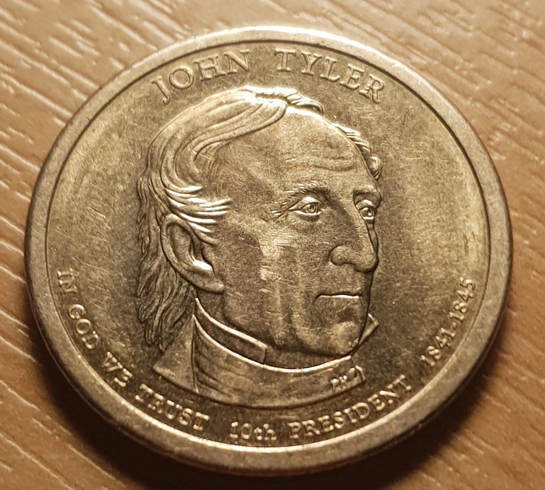 John Tyler 10th President 1841-1845,american Presidential 1 Dollor Coin ...