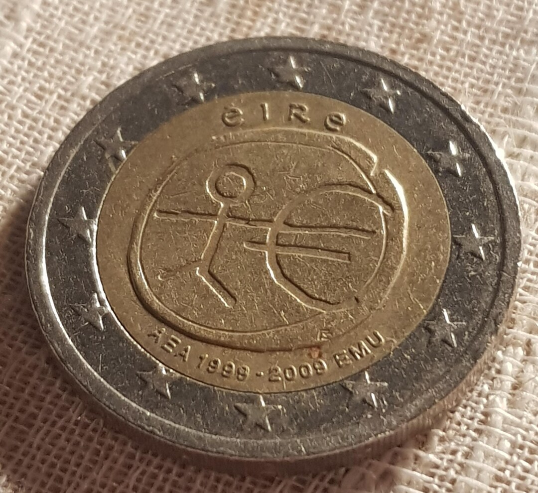 Irish "stickman" Commemorative 2 Euro Coin - Etsy