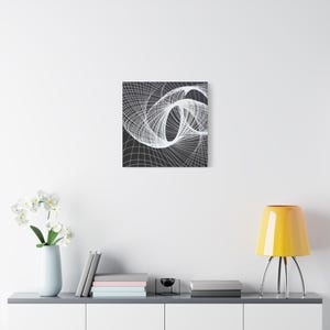 Modern Abstract Pendulum Line Art Print black and White Minimalist Wall ...