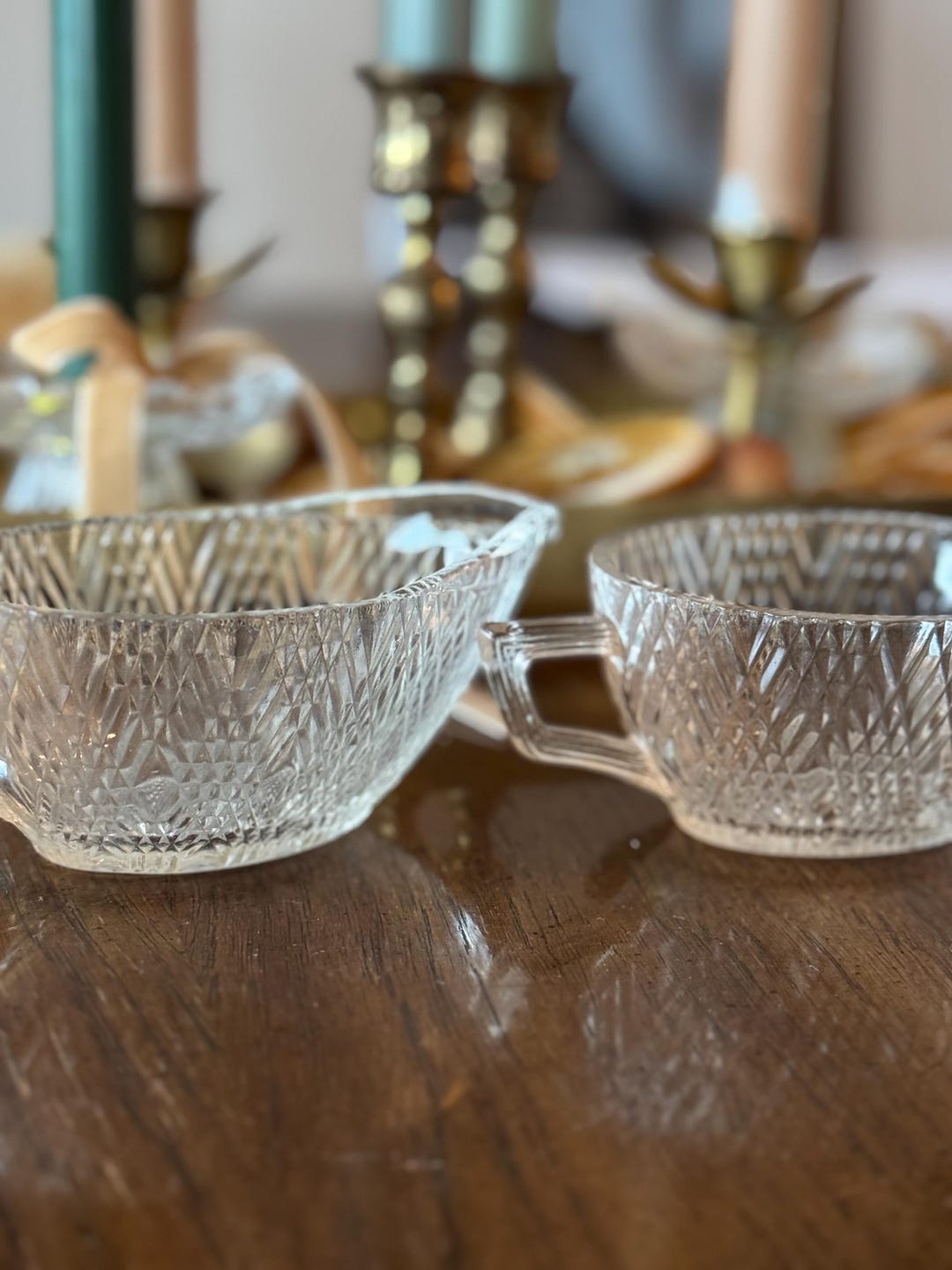 Vintage Hazel-atlas Starlight Clear Glass Cream and Sugar Bowl Set - Etsy