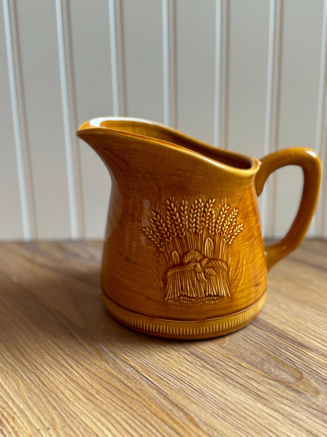 Vintage MCM Franciscan Pottery Pitcher With Harvest Wheat Pattern ...
