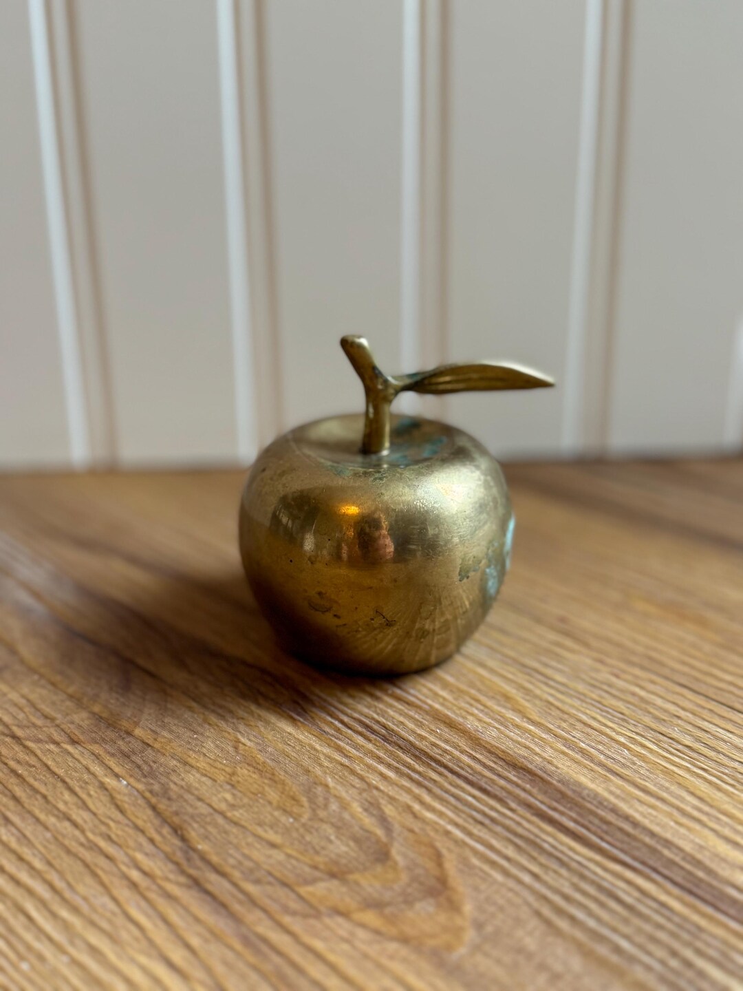 Vintage Apple Brass Bell With Patina Fall Autumn Thanksgiving Decor ...