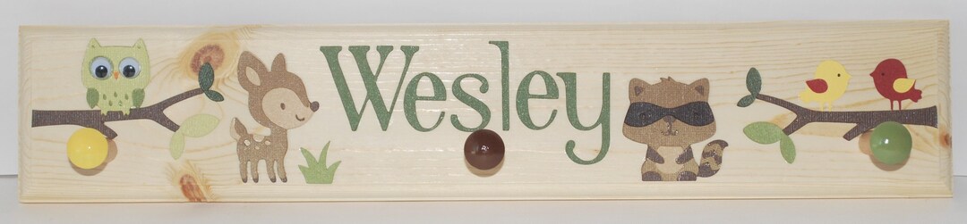 Enchanted Forest Coat Rack . Baby Woodland Animals Nursery Decor ...