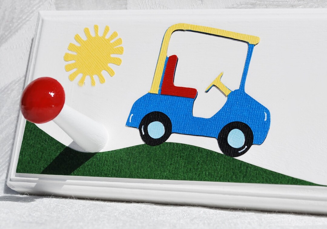 Golf Peg Rack . Kids Golf Towel Hooks. Personalized Coat Rack With Pegs ...