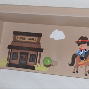 Cowboy Room Decor . Personalized Wall Shelf With Pegs. Cowboy Wall ...
