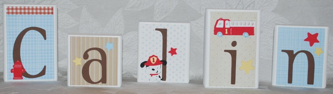 Fire Truck Nursery Wood Letters . Be Brave . Hero . Fire Engine ...