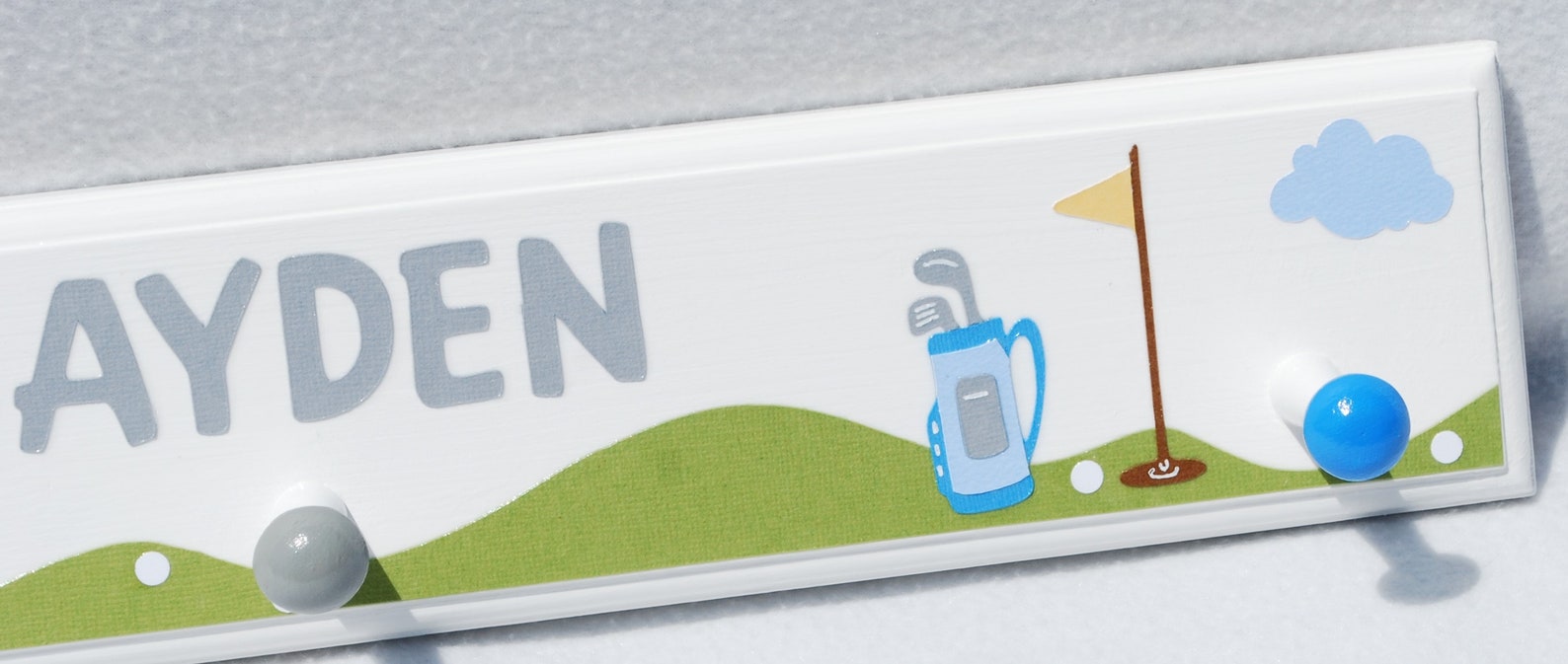 Personalized Golf Peg Rack: Kids Room Decor, Golf Nursery - Etsy