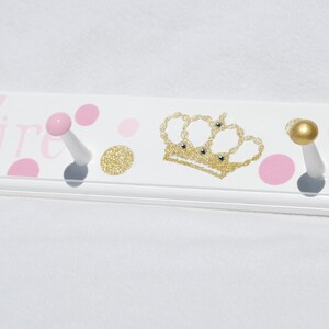 Pink and Gold Polka Dot Princess Coat Rack. Pink and Gold Bathroom ...