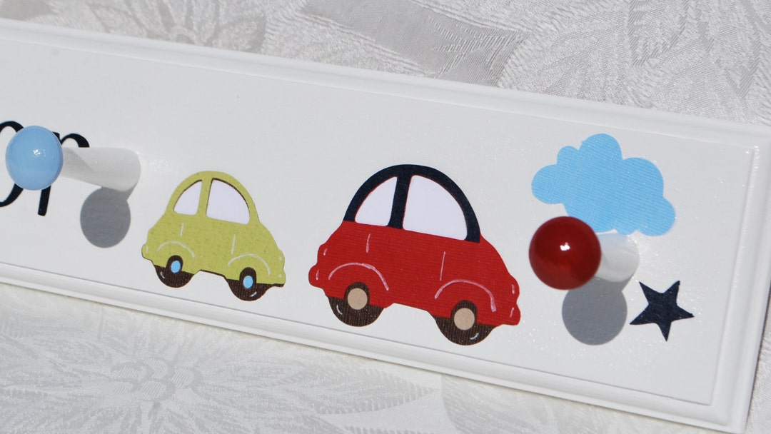 Travel Themed Room Decor, Wooden Peg Rack, Children's Coat Hanger, Cute ...