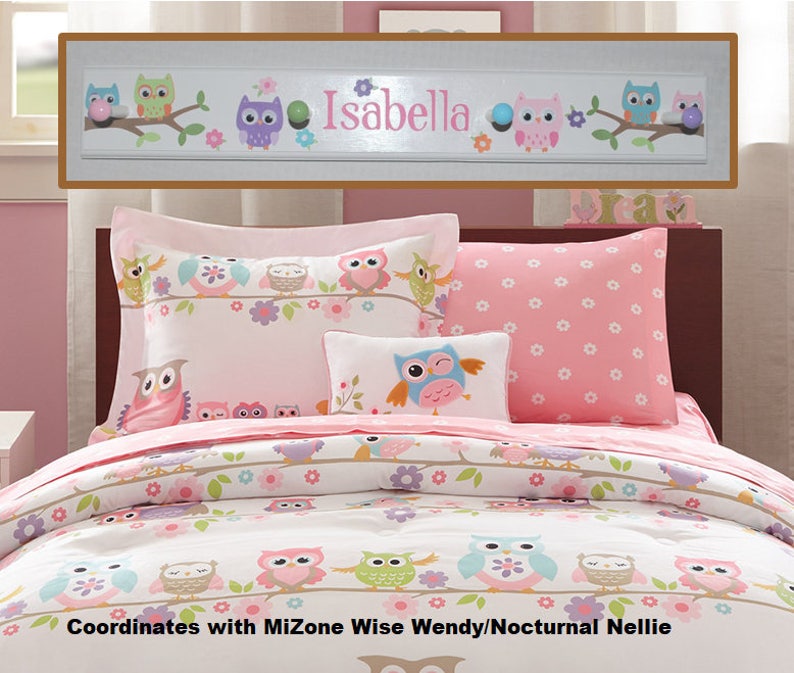 Wise Wendy Owl Coat Rack for Girls Nursery . Personalized Gift - Etsy