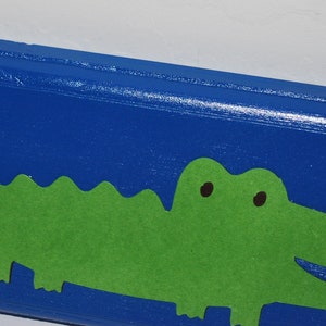 Preppy Alligator Baby Nursery Decor . Alligator Coat Rack in Blue and ...