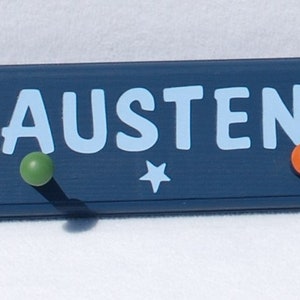 Sports Theme Coat Rack for Boys Room on Navy Blue With - Etsy