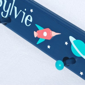 Personalized Outer Space Coat Rack: Astronaut, Rocket, Galaxy Decor - Etsy