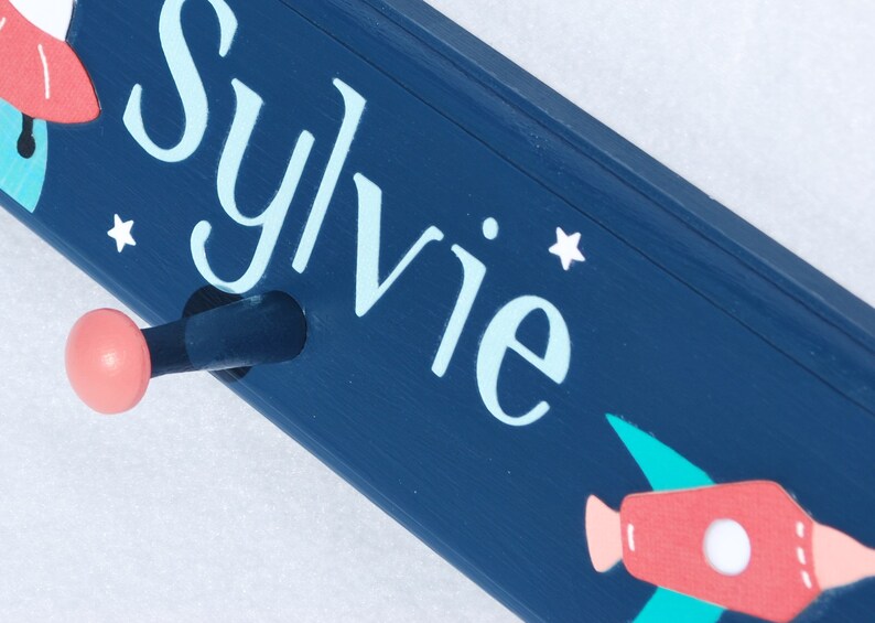Personalized Outer Space Coat Rack: Astronaut, Rocket, Galaxy Decor - Etsy