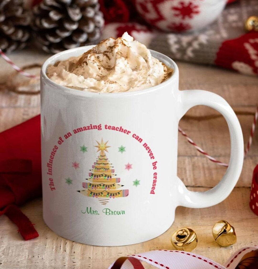 Christmas Teacher Ceramic Mug, Teacher Appreciation Gift, Teacher ...