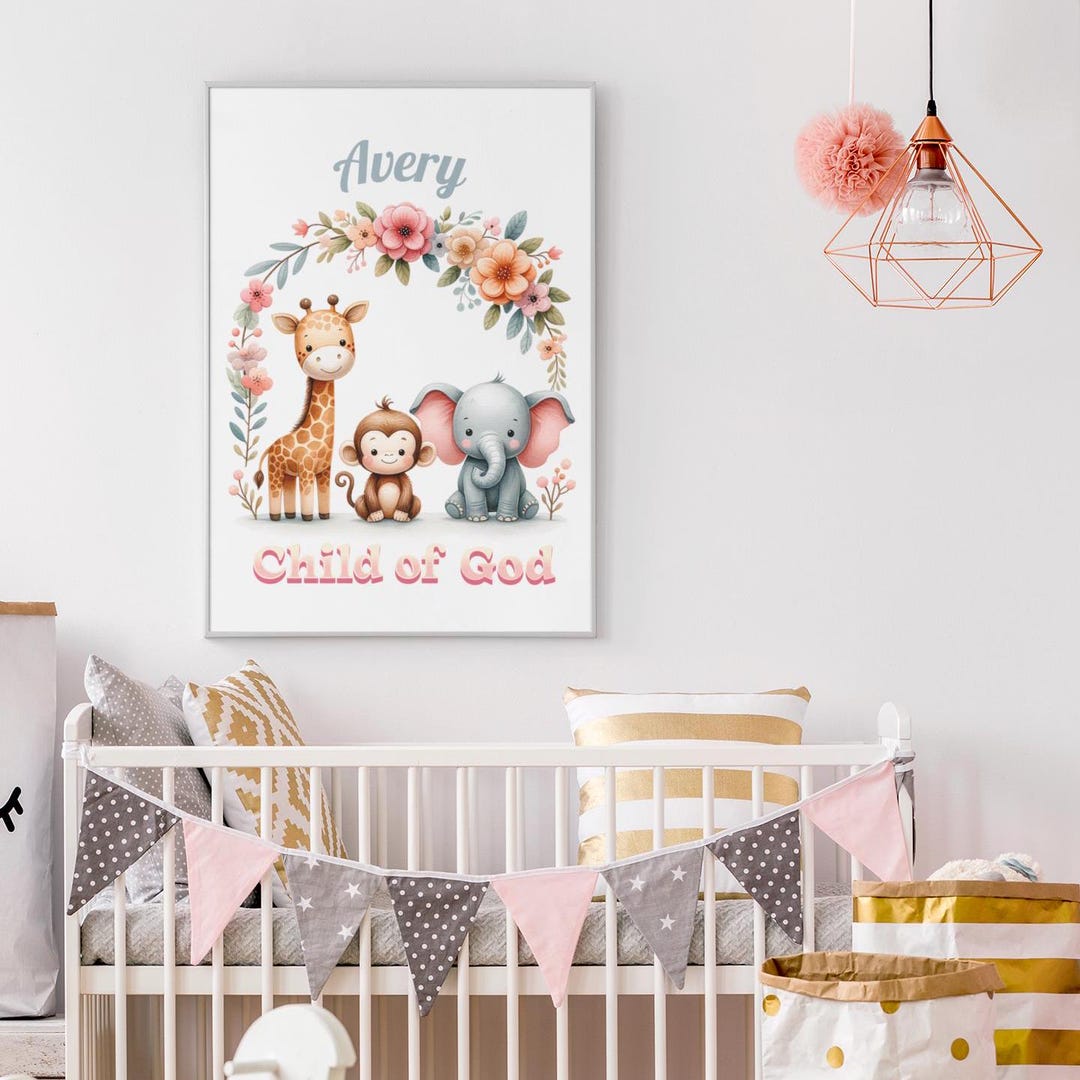 Personalized Baby Nursery Canvas Print, Nursery Wall Art for Home Decor ...