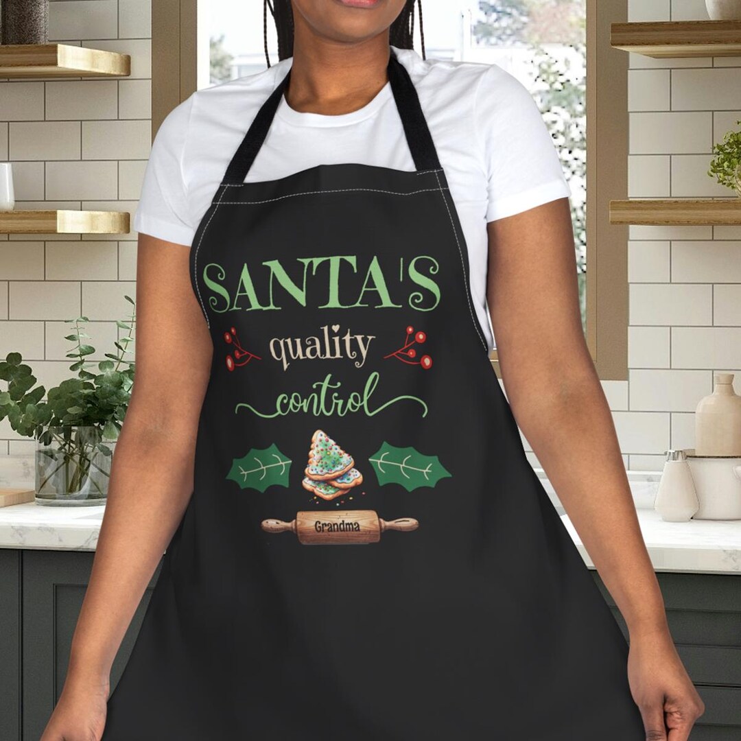 Custom Christmas Cooking Apron Personalized Grandmother Apron Gift for ...