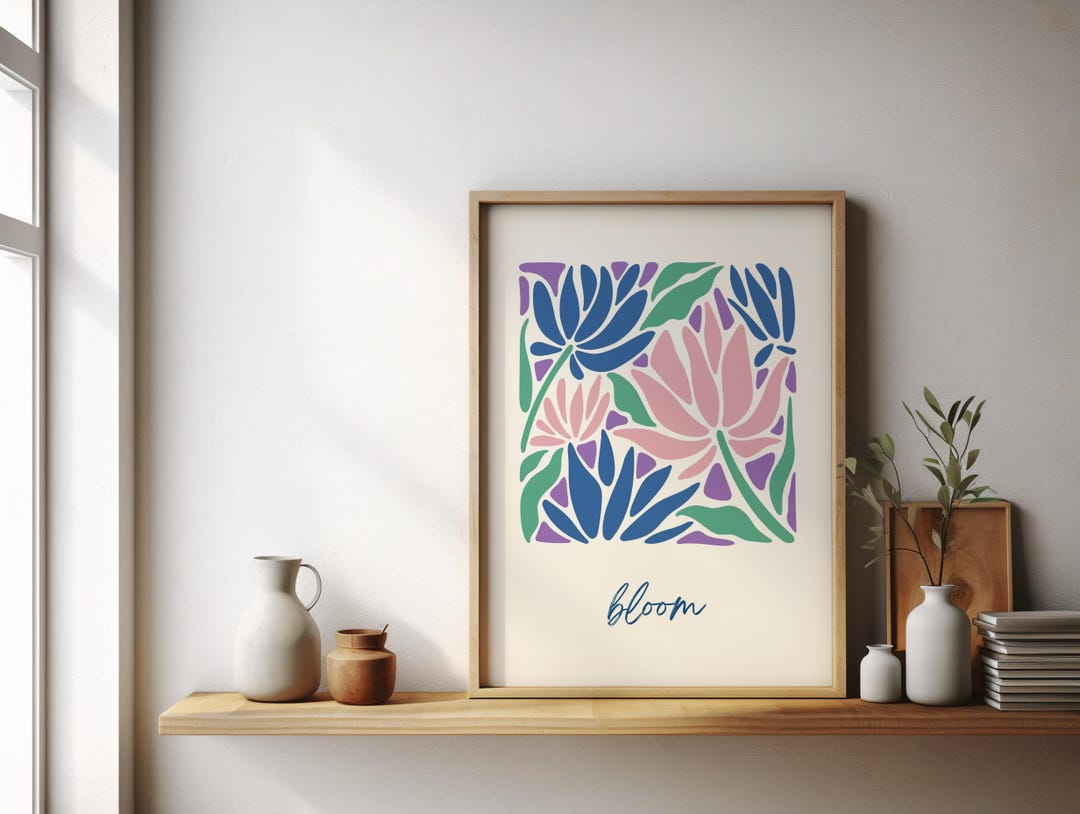 Bloom Flower Wall Decor, Colorful Floral Prints, Nature Wall Art ...