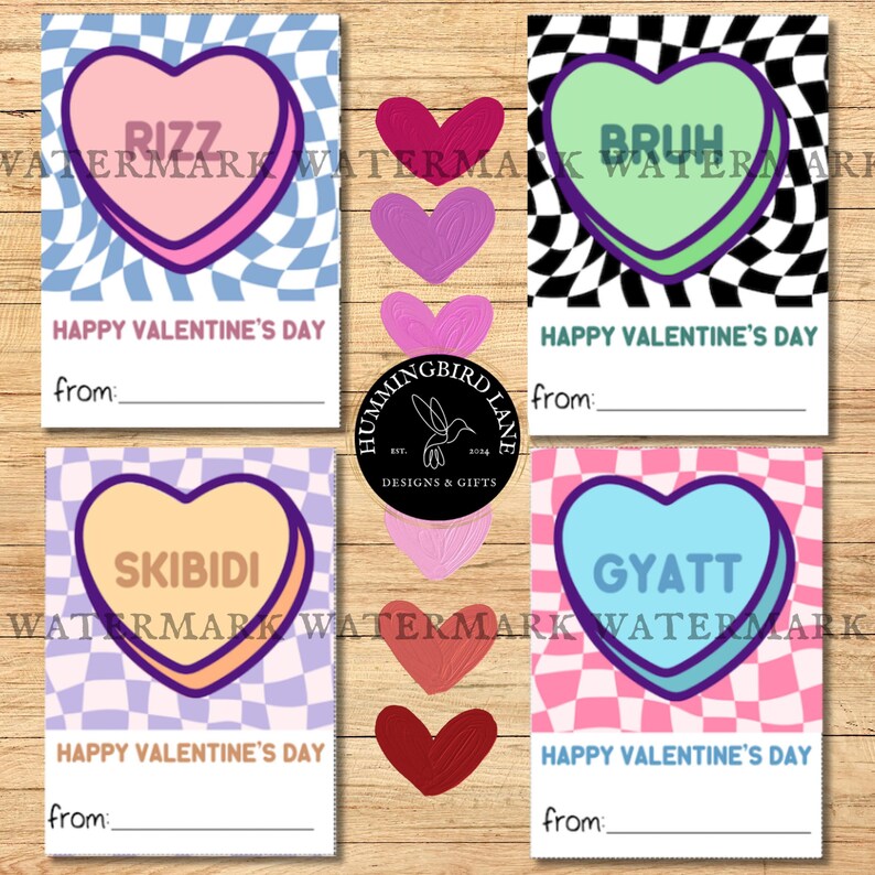 Printable Funny Teen Slang Valentine, Alpha Gen Z Valentines ...