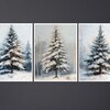 Winter Wall Art, Watercolor Winter Mountain Scene Digital Art, Snowy ...