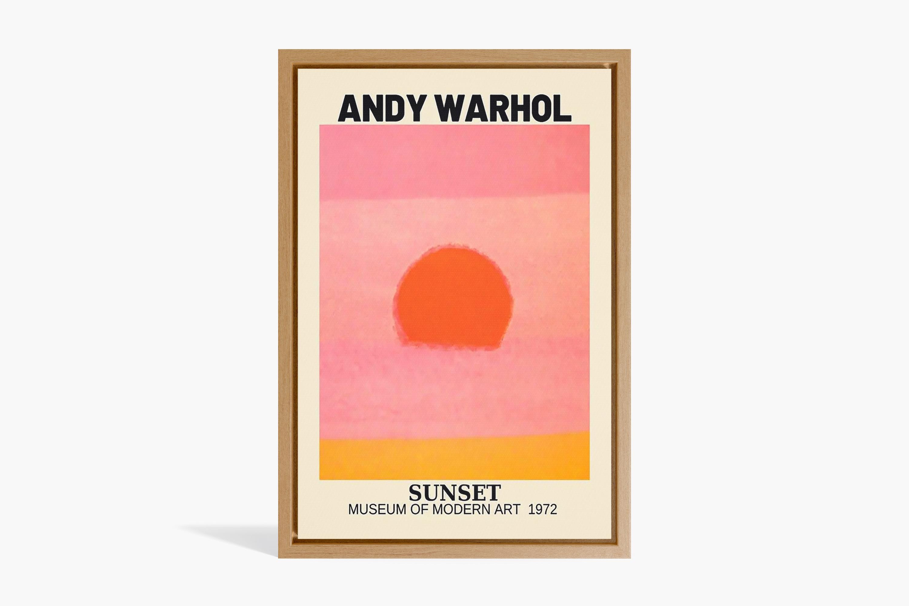 Andy Warhol Sunset Print, Andy Warhol Poster, Museum Poster, Exhibition ...