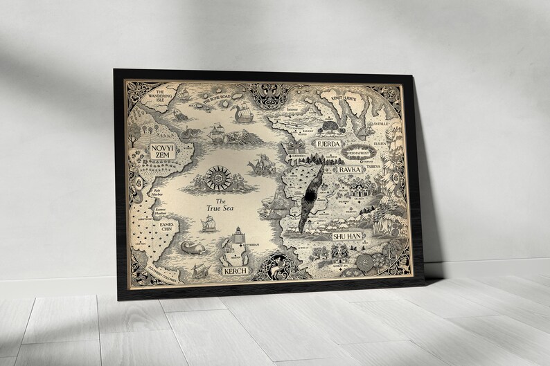 The Grishaverse Map, Grisha Trilogy Map Scroll, Shadow and Bone, Six of ...