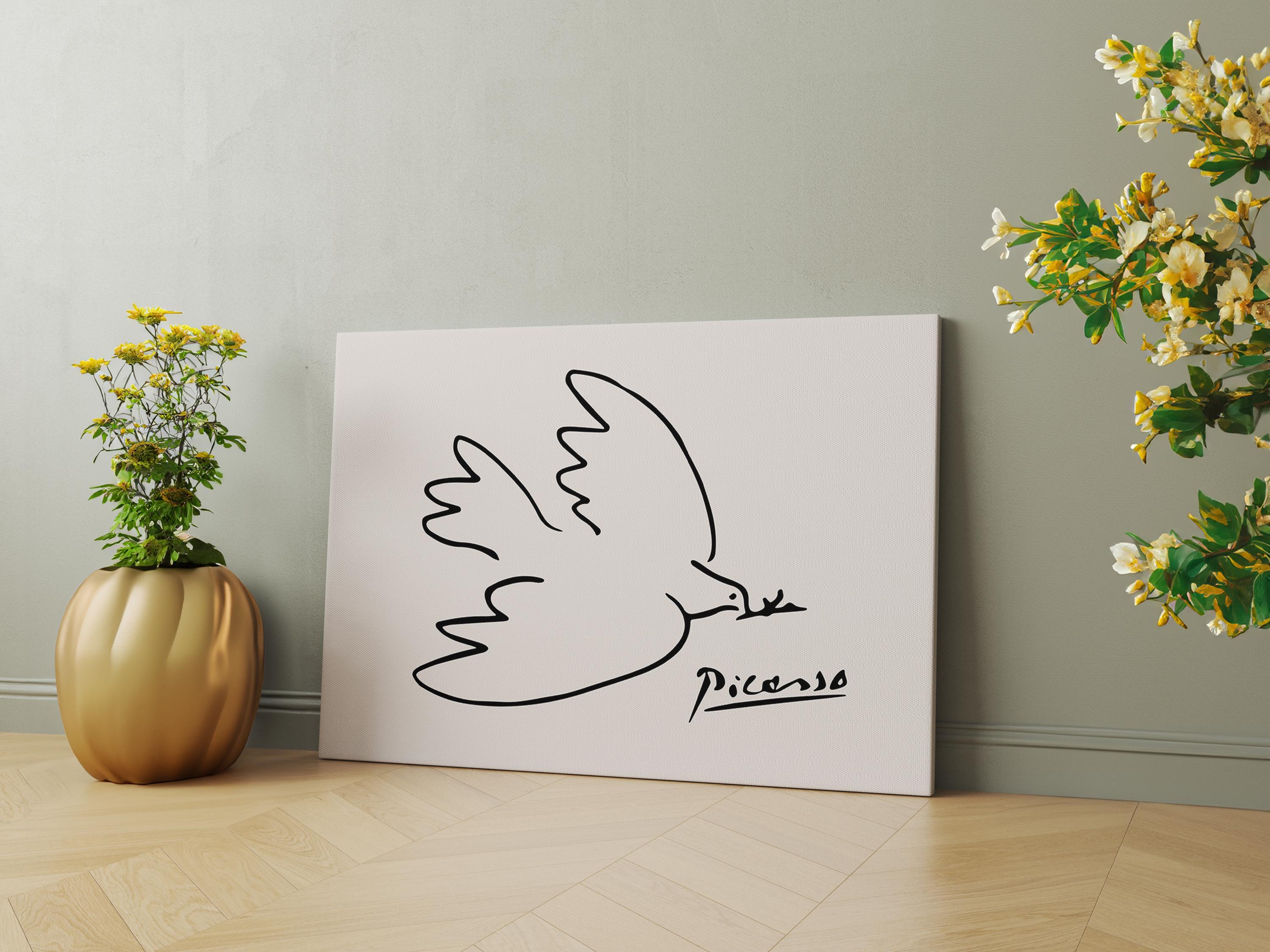 Picasso Dove of Peace Poster, Pablo Picasso Line Art Print, Minimalist ...