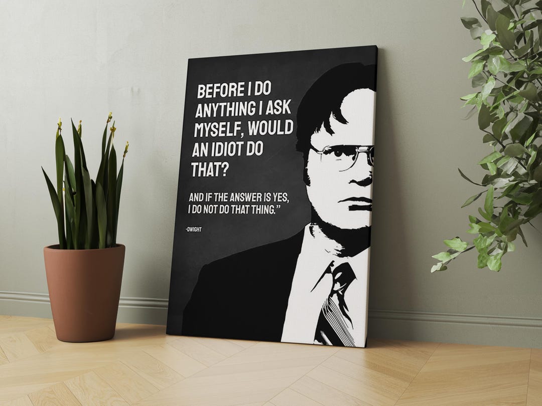 The Office TV Show Quotes Poster, Dwight Schrute Office Quote Canvas ...