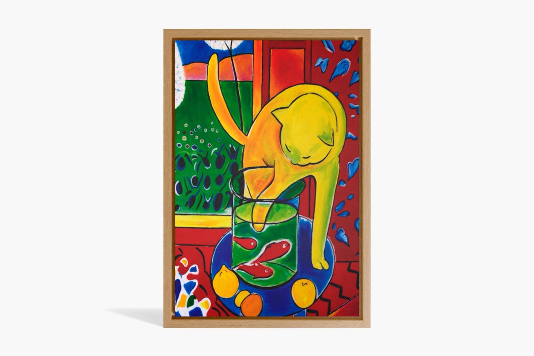 Henri Matisse Poster of Matisse Goldfish With Cat, Matisse Poster ...