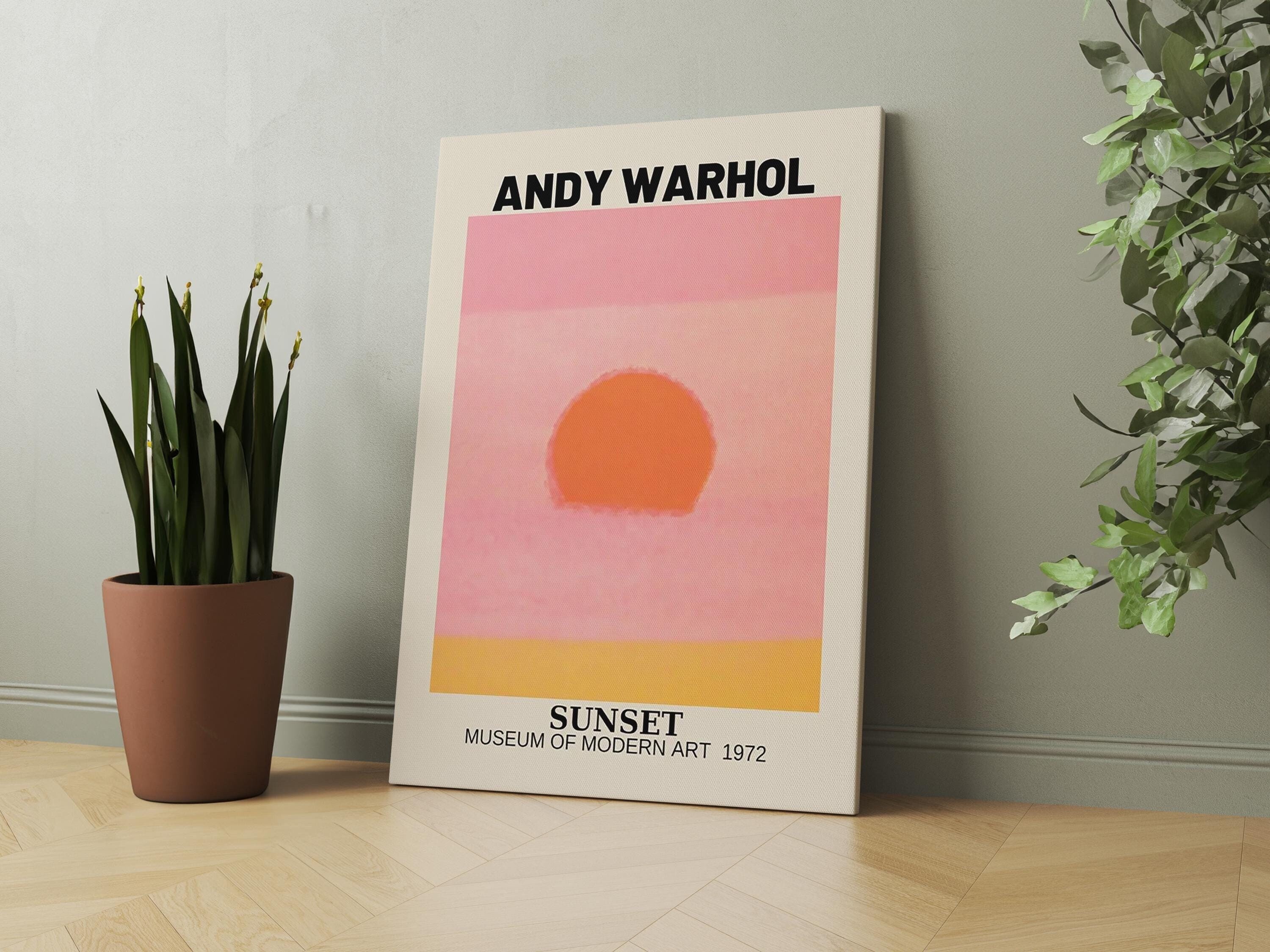 Andy Warhol Sunset Print, Andy Warhol Poster, Museum Poster, Exhibition ...