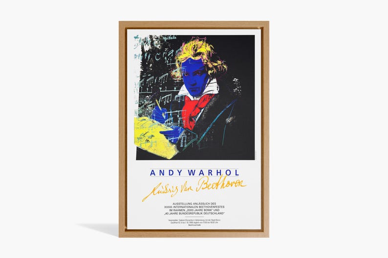 Andy Warhol BEETHOVEN - Certificate,pop Art Wall Art, Beethoven Art ...