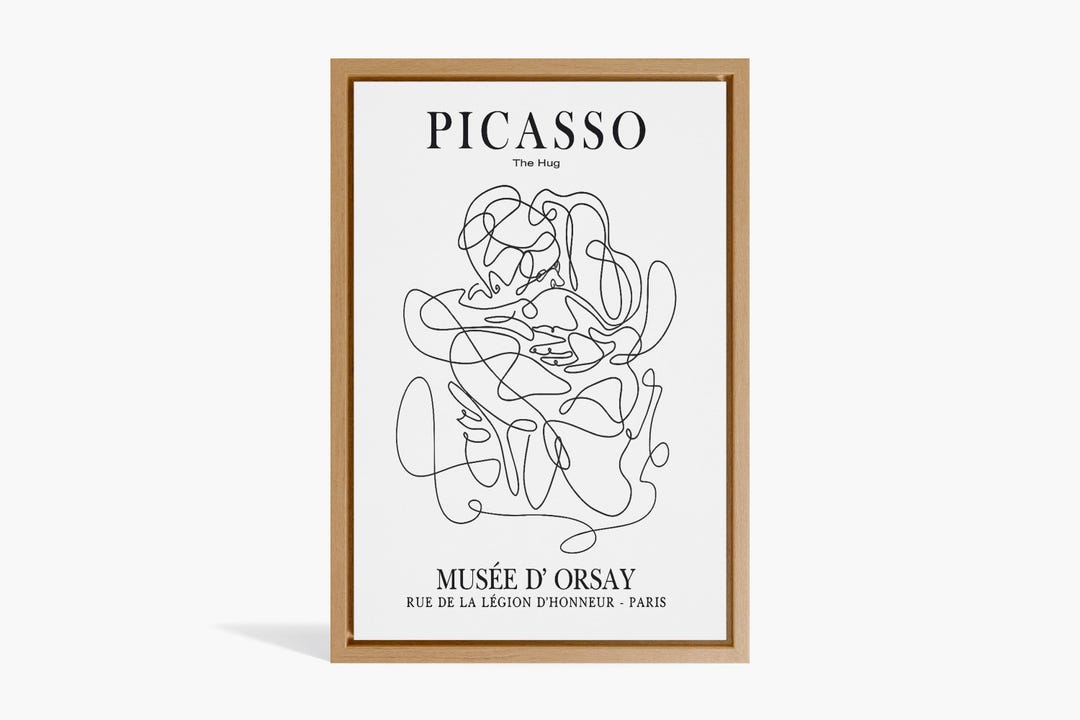 The Hug,pablo Picasso, the Hug Poster, Picasso Abstract Line Art Print ...