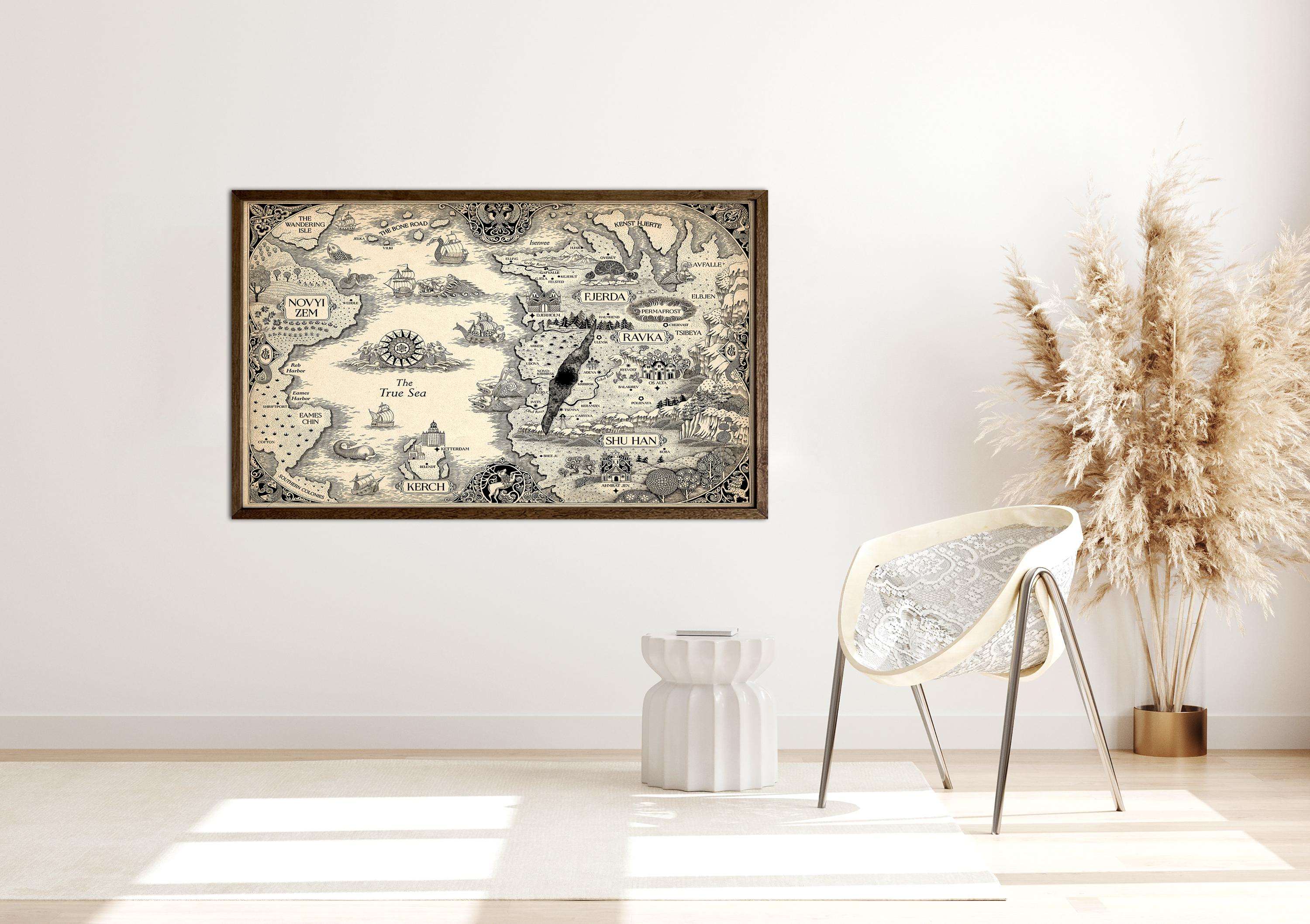 The Grishaverse Map, Grisha Trilogy Map Scroll, Shadow and Bone, Six of ...