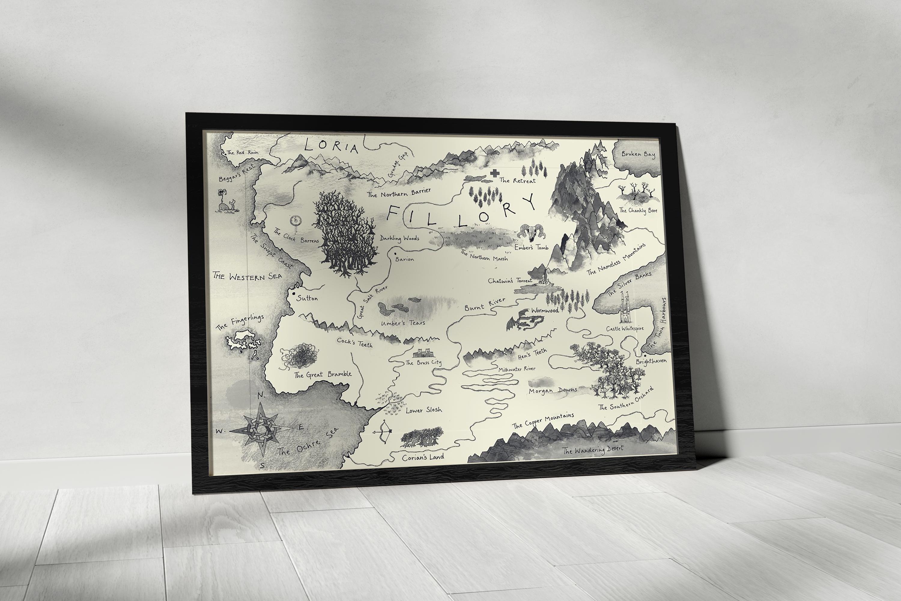 The Magicians Map,map of Fillory, Quentin Coldwater Map Scroll by Land ...