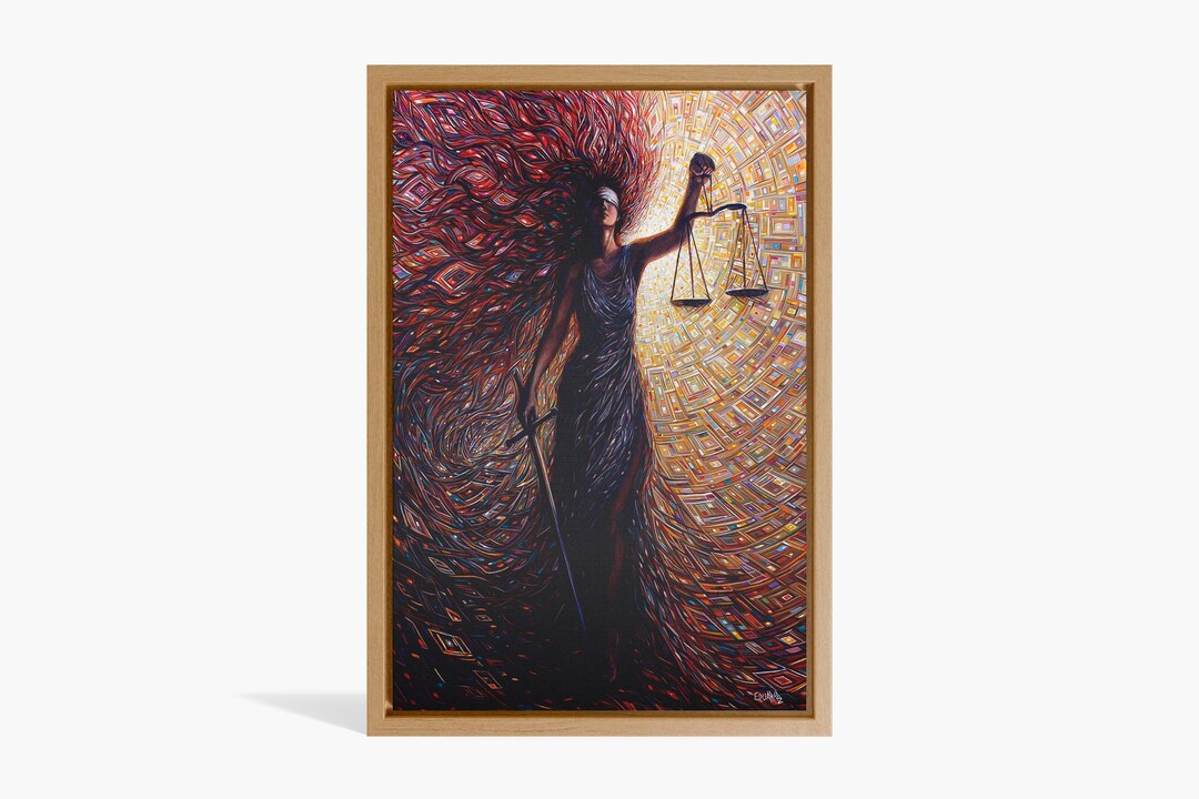 Goddess of Justice Canvas Painting , Goddess Canvas Painting , Scales ...