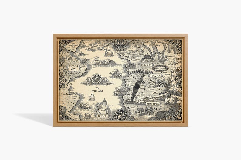 The Grishaverse Map, Grisha Trilogy Map Scroll, Shadow and Bone, Six of ...