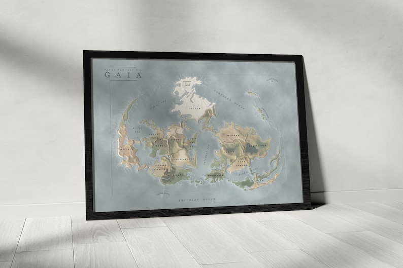 Fantasy Game World Map, Map of Gaia From Final Fantasy VII - World Map ...