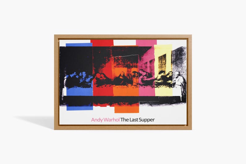 The Last Supper Andy Warhol Print Framed Poster,pop ART Wall Art Andy ...