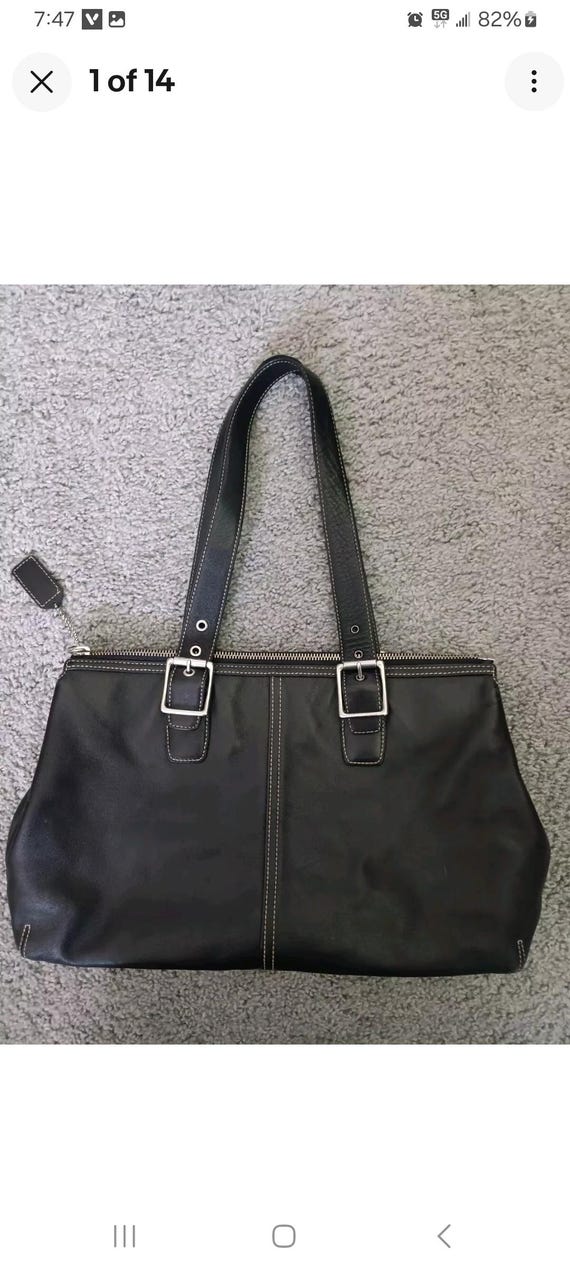 coach hampton black leather - Gem
