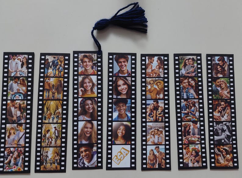 Personalized Double Sided Custom Photo Bookmark With Tassel, Wedding ...